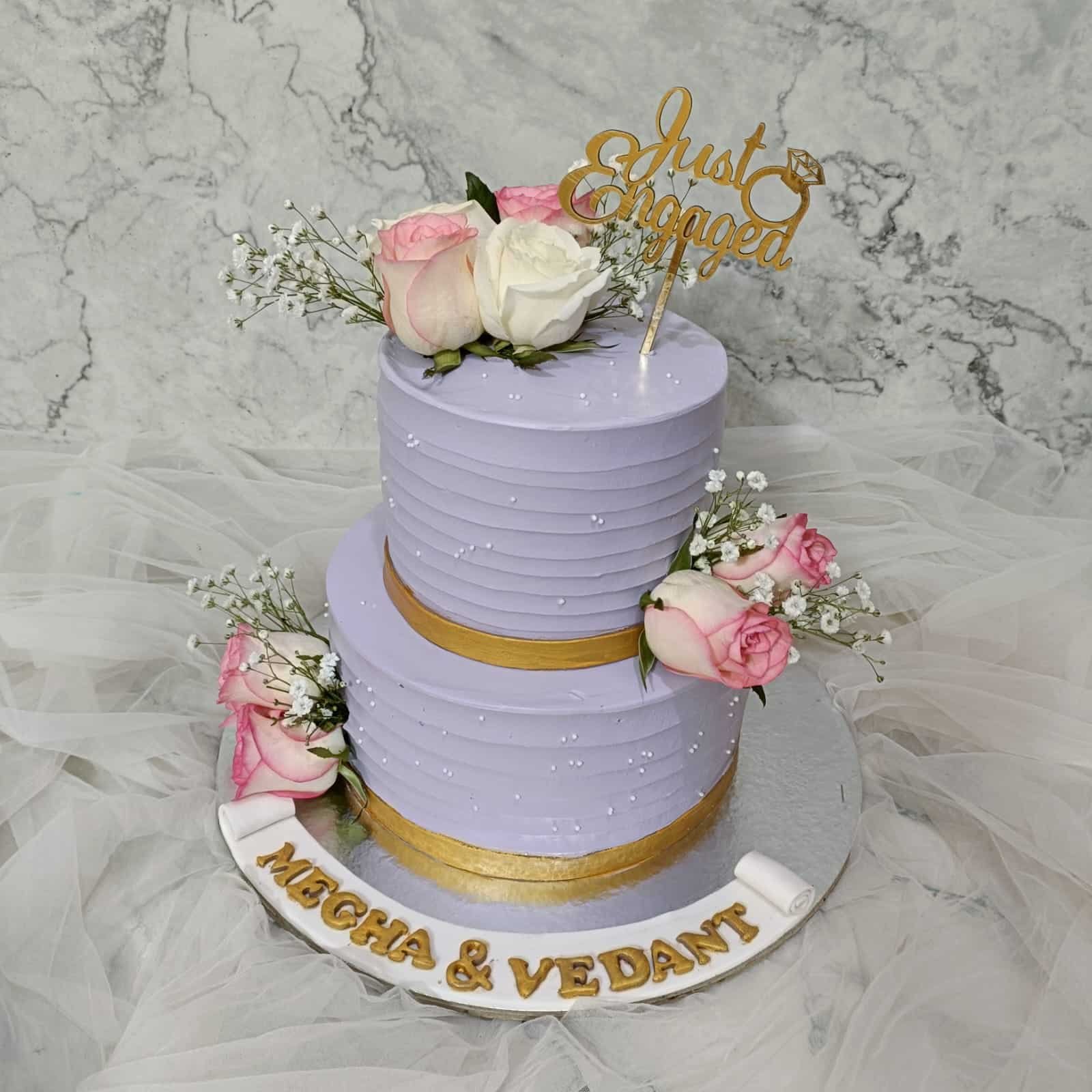 Engagement Cake Design Yummycake